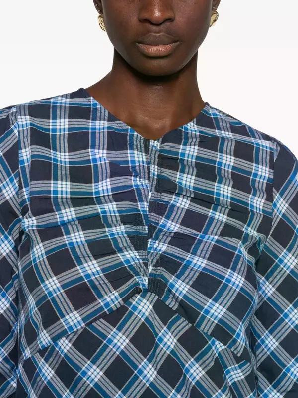DÔEN Begonia Plaid-print Maxi Dress