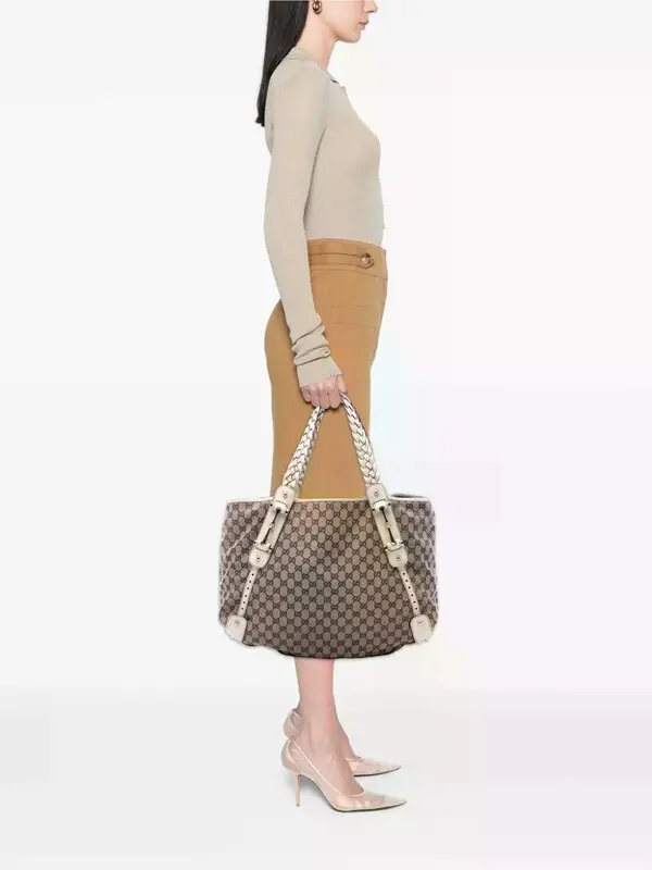 Gucci 2000-2015 Gg Canvas Horsebit Pelham Shoulder Bag