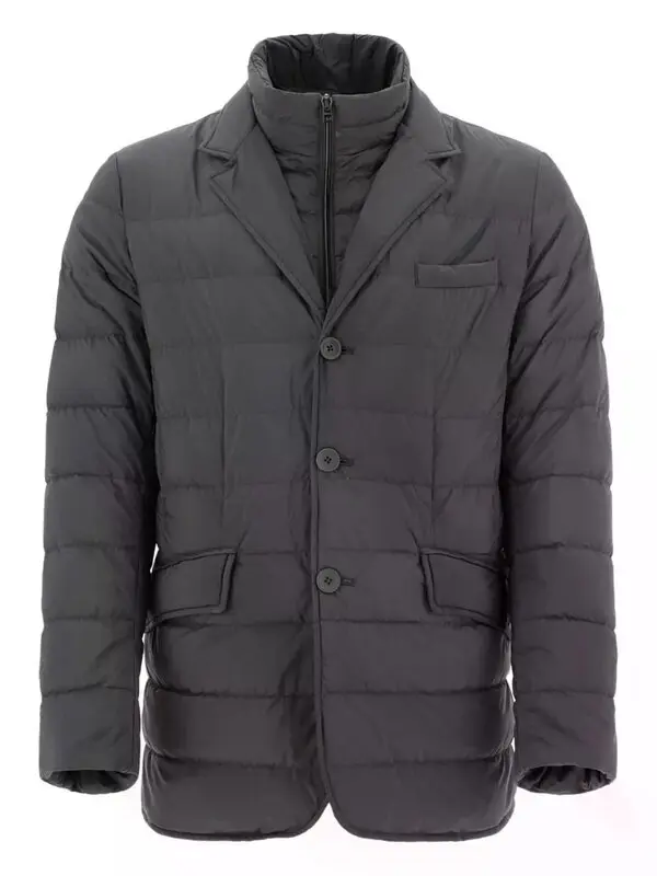Herno Quilted Three-button Padded Jacket - Grey