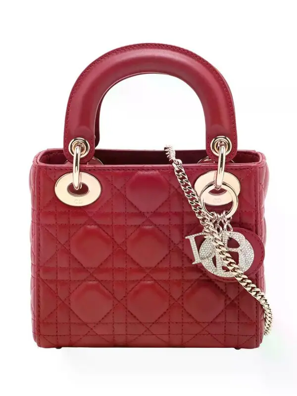 Dior 2015-2026 Mini Lambskin Cannage Lady Satchel