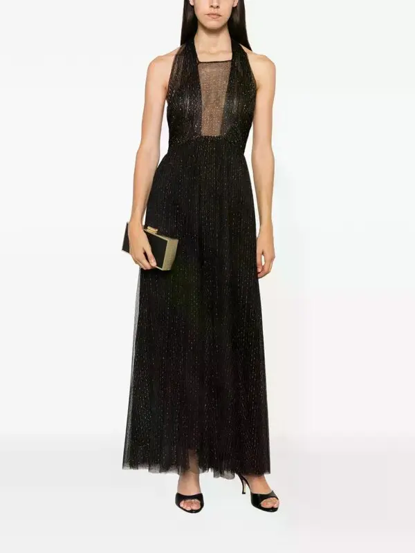 TWINSET Halterneck Maxi Dress - Black