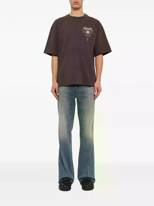 Amiri Lasso Oversized Tee - Brown