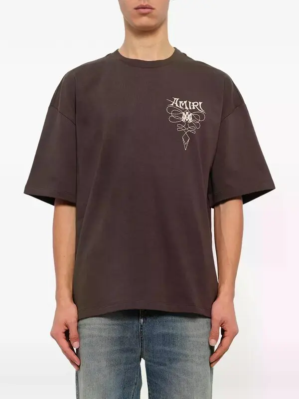 Amiri Lasso Oversized Tee - Brown