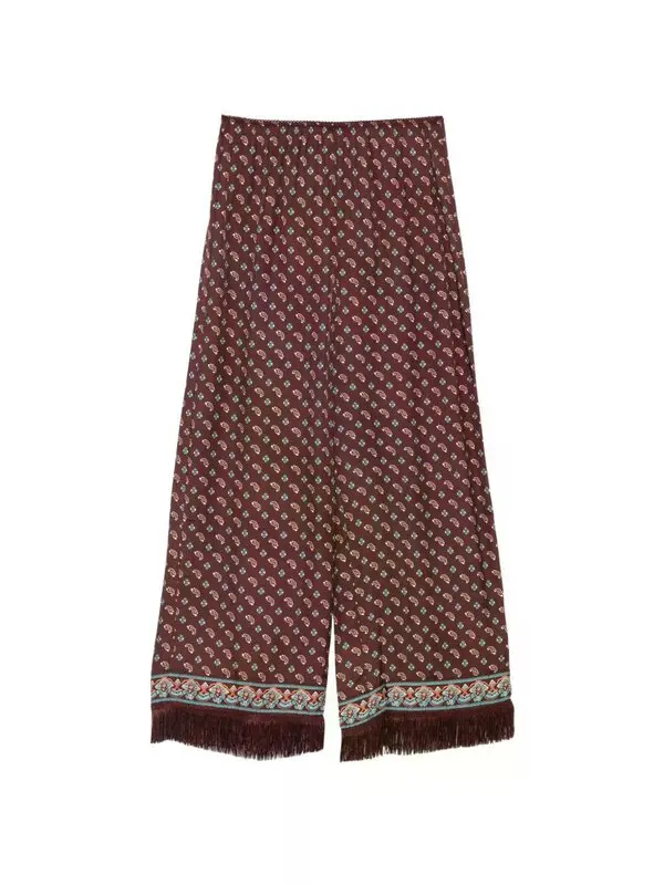 DÔEN Lavona Paisley-print Trousers - Brown