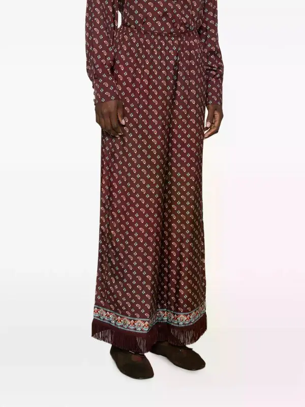 DÔEN Lavona Paisley-print Trousers - Brown