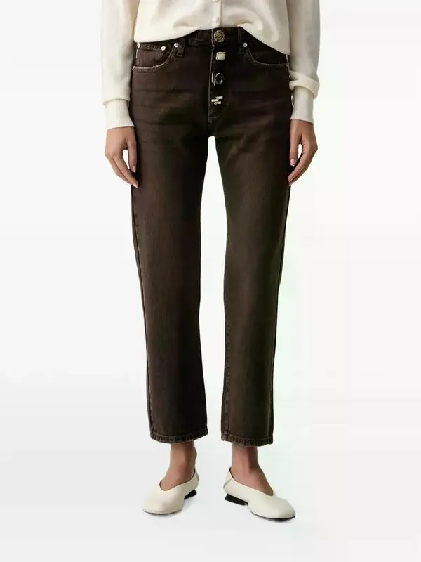 VICOLO Embellished Straight-leg Jeans
