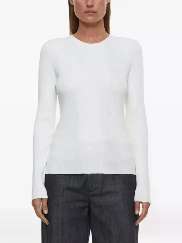 Closed Ribbed Long-sleeve Jumper