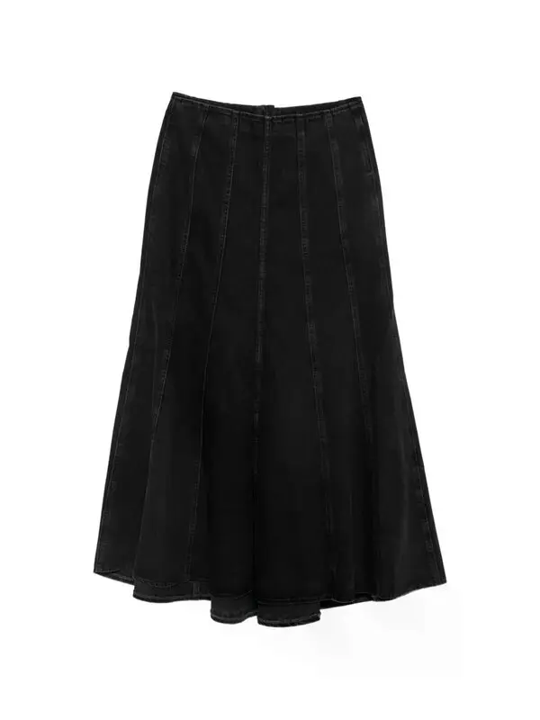 LEVI'S Panelled Denim Maxi Skirt - Black