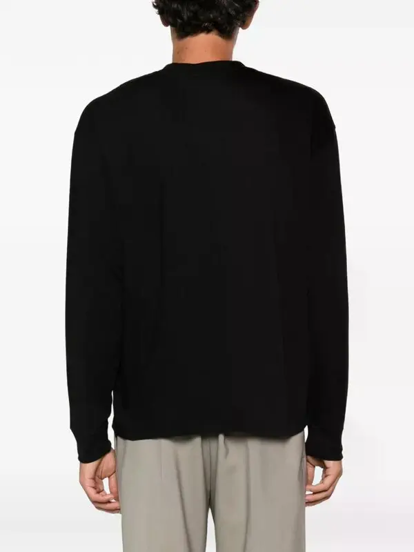 Saint Laurent Cassandre Long-sleeve T-shirt - Black