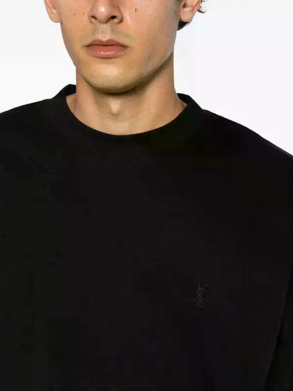Saint Laurent Cassandre Long-sleeve T-shirt - Black