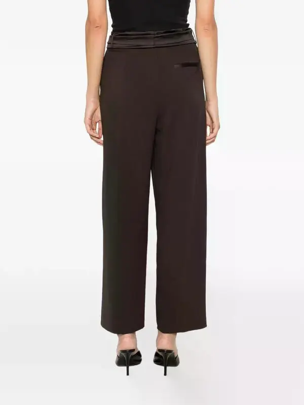 Imperial Fringe-trim Belted Trousers - Brown