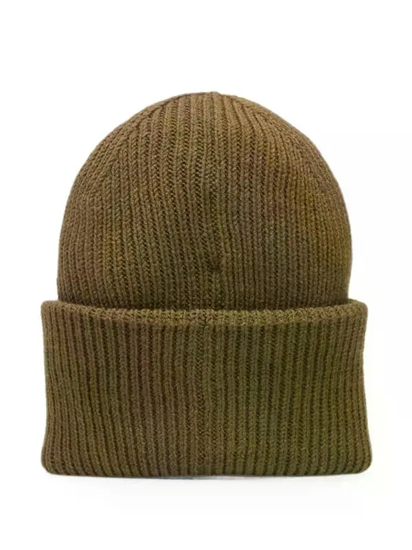NAPAPIJRI Evei Logo-patch Ribbed Beanie Hat - Green
