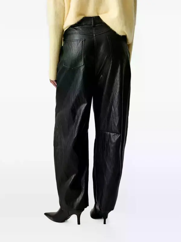 VICOLO Calf Leather Palazzo Pants