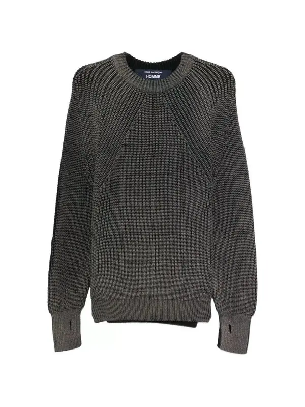 Comme Des Garçons Ribbed-knit Raglan-sleeve Sweater