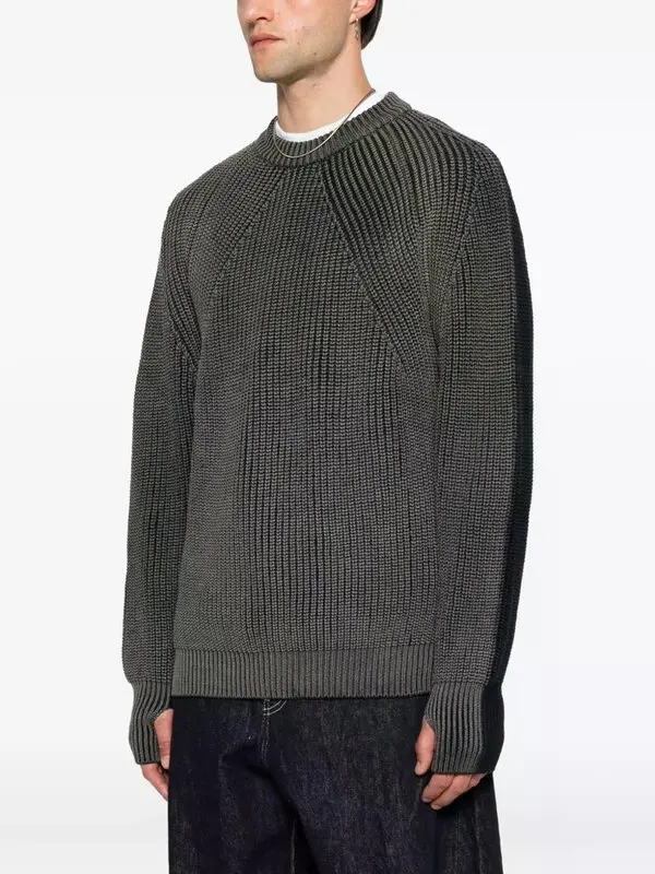 Comme Des Garçons Ribbed-knit Raglan-sleeve Sweater