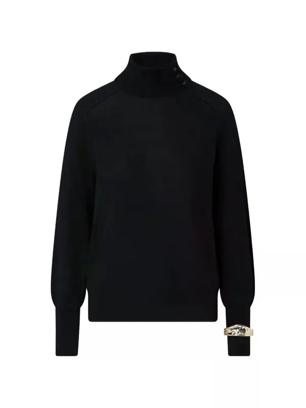 Liu Jo Wool Turtleneck With Bracelet - Black
