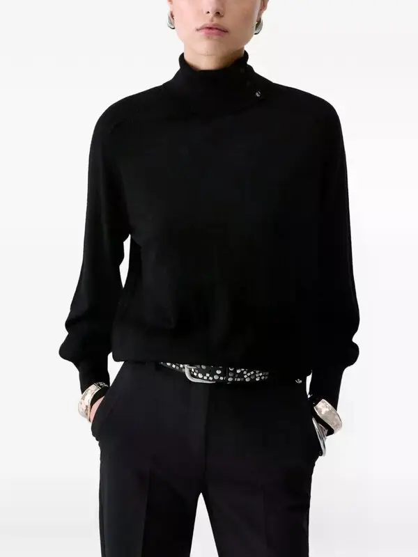 Liu Jo Wool Turtleneck With Bracelet - Black