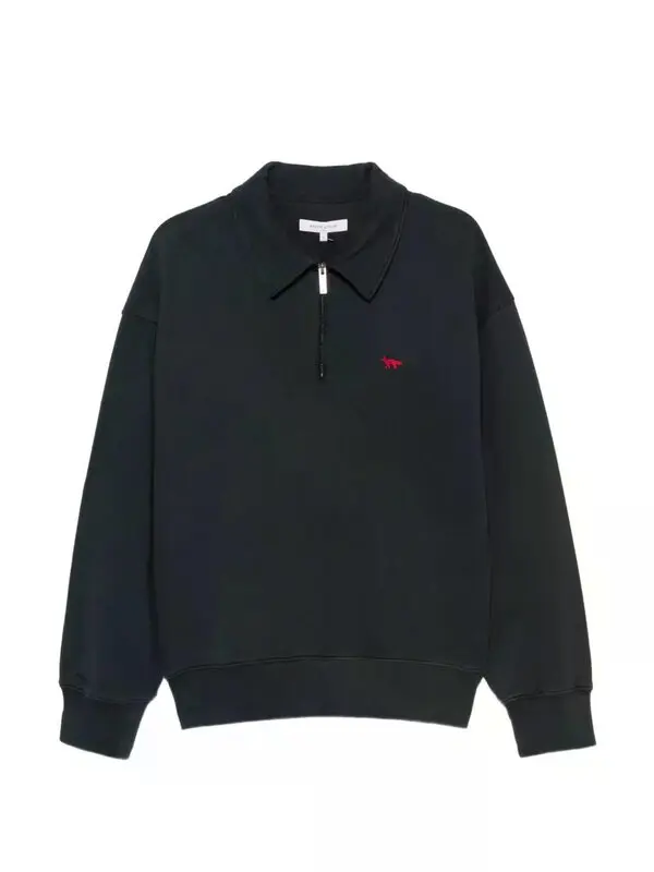 Maison Kitsuné Fox-patch Half-zip Sweater