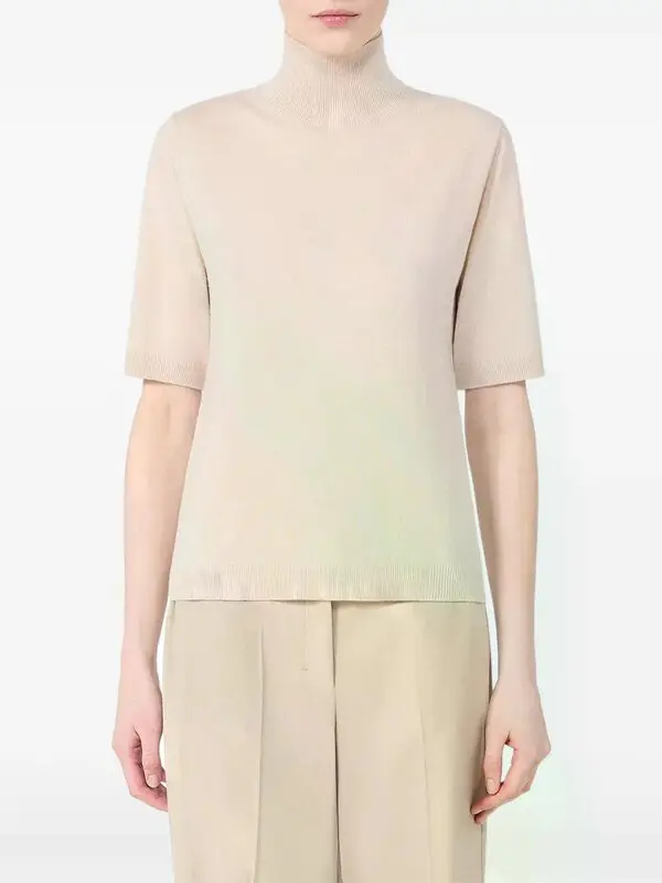 Max Mara Mock-neck Short-sleeve Top