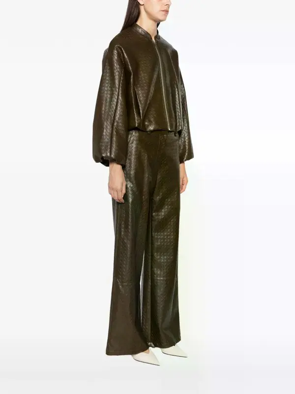 Imperial Basket Weave-effect Cropped Jacket