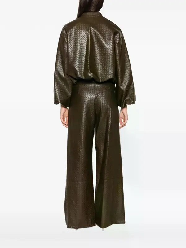 Imperial Basket Weave-effect Cropped Jacket