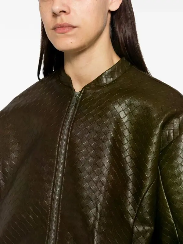 Imperial Basket Weave-effect Cropped Jacket