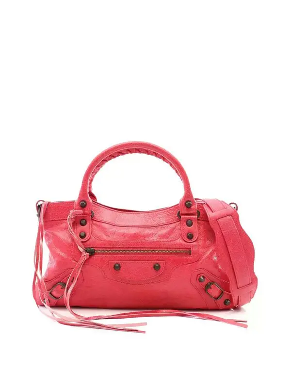 Balenciaga 2012 Lambskin Motocross Classic First Satchel - Pink