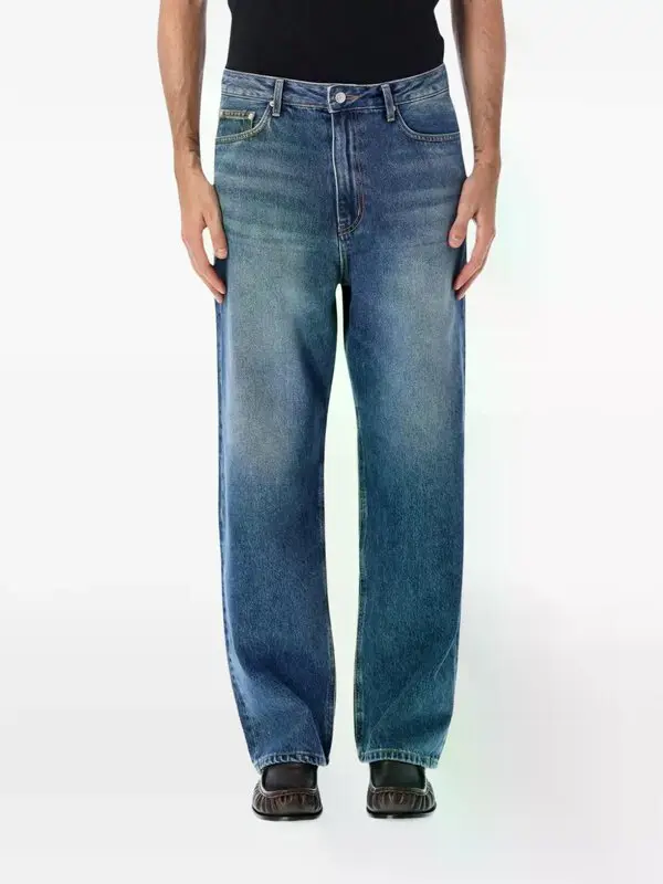 DUNST Faded Straight-leg Jeans