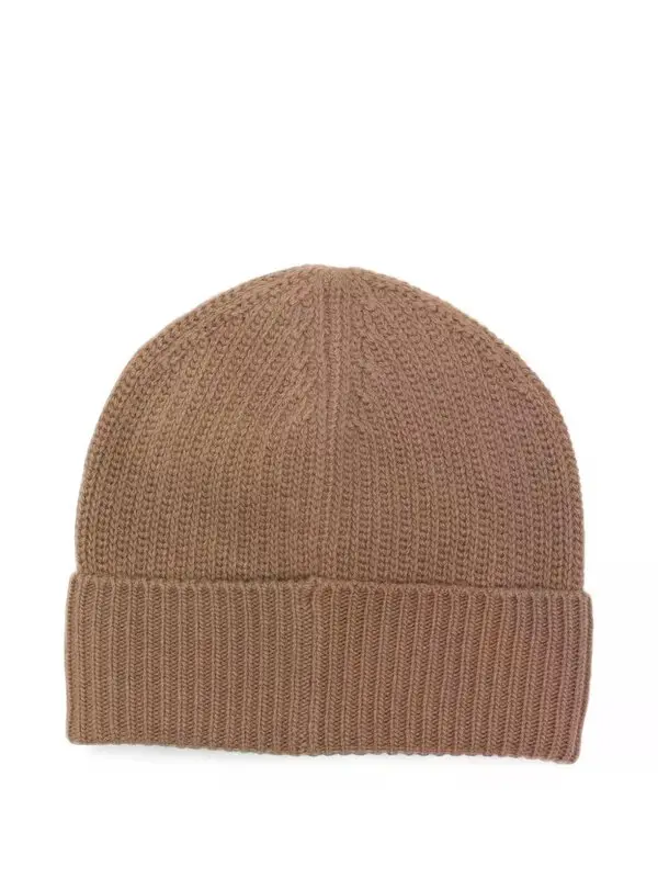 Moncler Logo-patch Ribbed-knit Beanie Hat