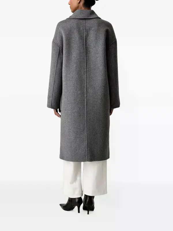 VICOLO Fringe-trimmed Scarf-detail Coat