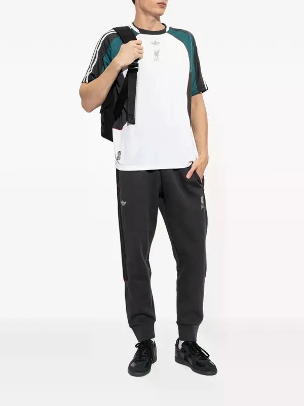 Adidas Logo-embroidered Track Pants - Grey