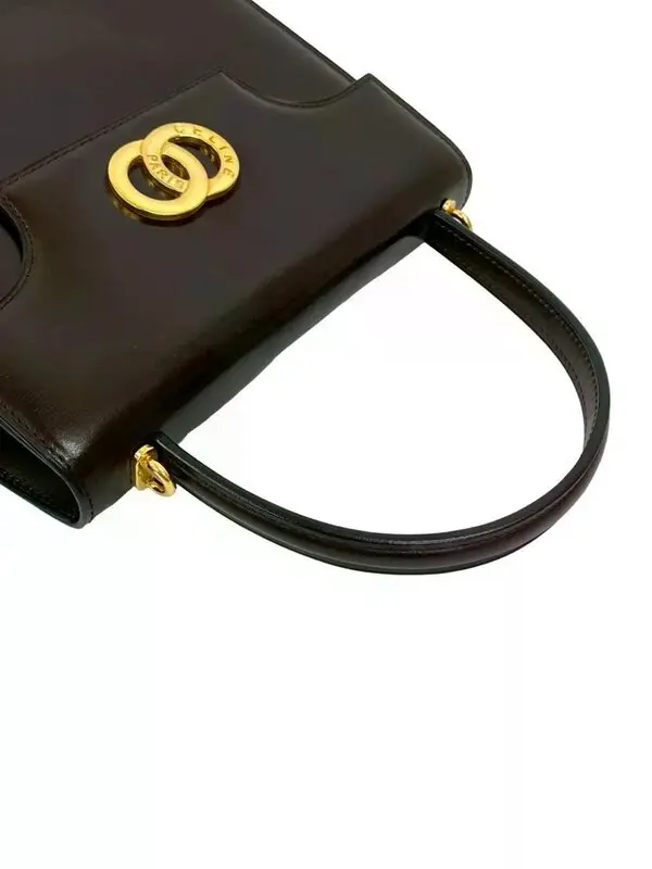 Celine 1980-1990 Leather Handbag - Brown