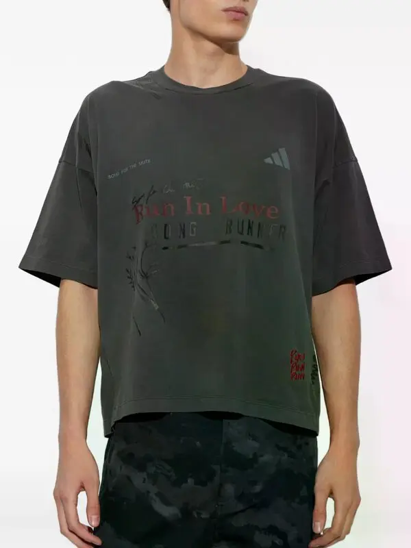 Adidas X Song For The Mute Logo-print Cotton T-shirt - Grey