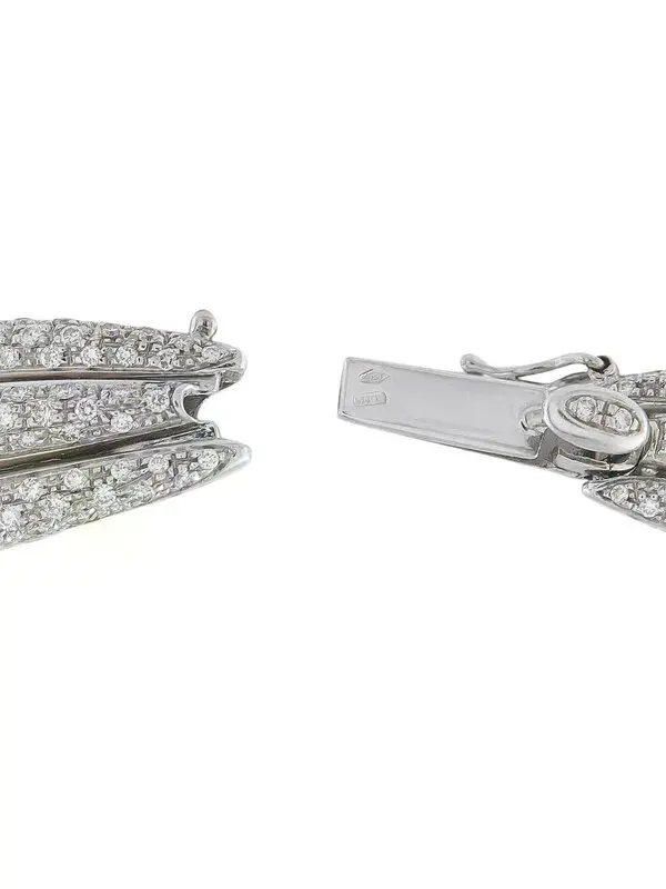 DAMIANI Diamond Scalloped Leaf Bracelet
