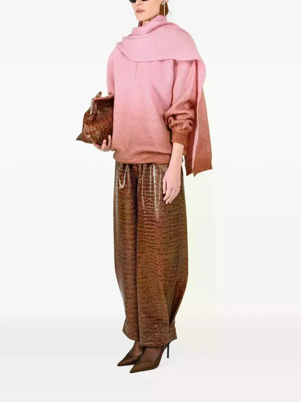ROWEN ROSE Degradé Zip-fastening Sweater - Pink