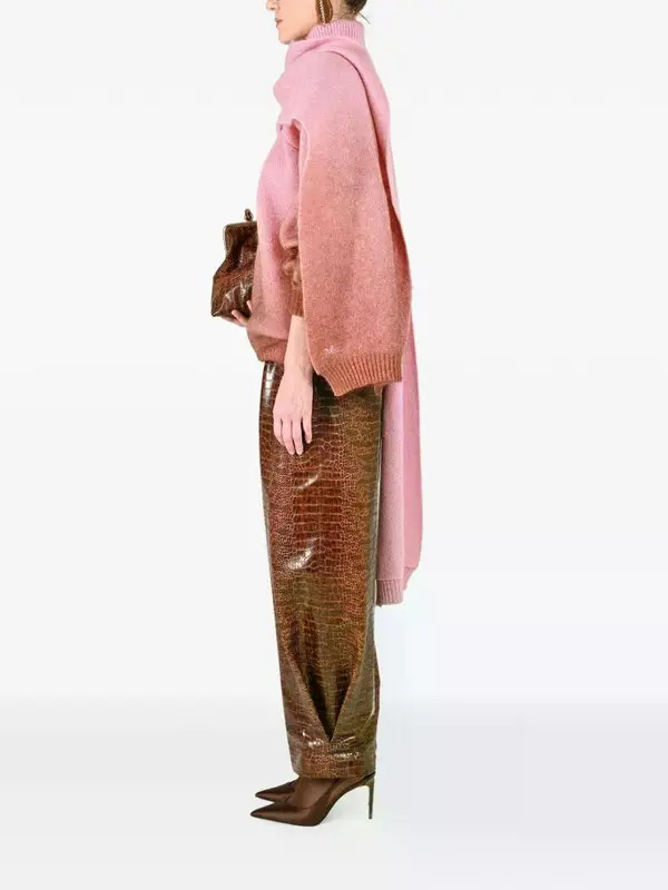 ROWEN ROSE Degradé Zip-fastening Sweater - Pink