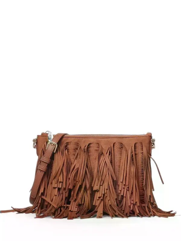 V°73 Fringe-embellished Cross Body Bag - Brown