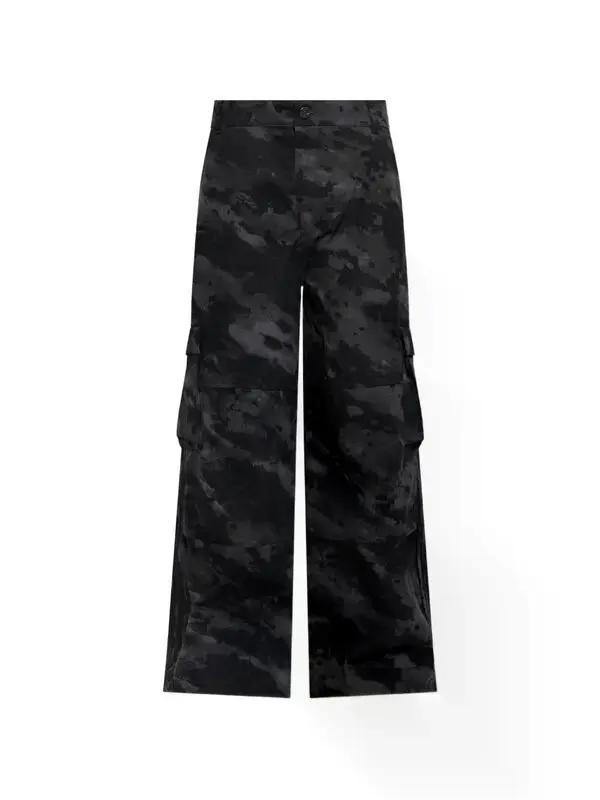 Adidas Camouflage-print Cargo Pants - Black