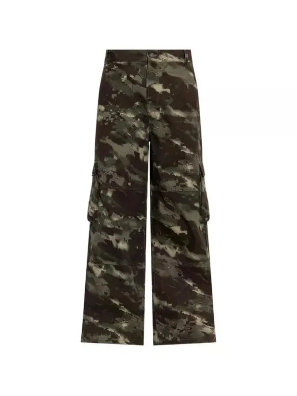 Adidas Camo Camouflage-print Wide-leg Trousers - Brown
