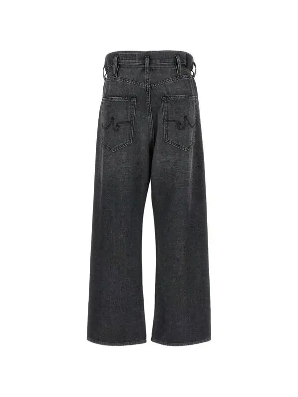 Ag Paperbag-waist Tie-fastening Jeans - Grey