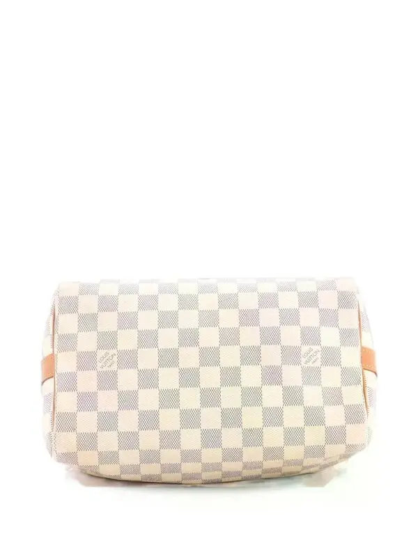 LOUIS VUITTON Speedy Bandouliere Bag Damier 25 Satchel - White