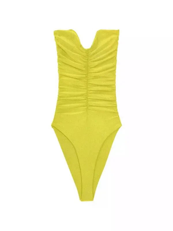 Jade Swim Yara Ruched Swimsuit - Yellow