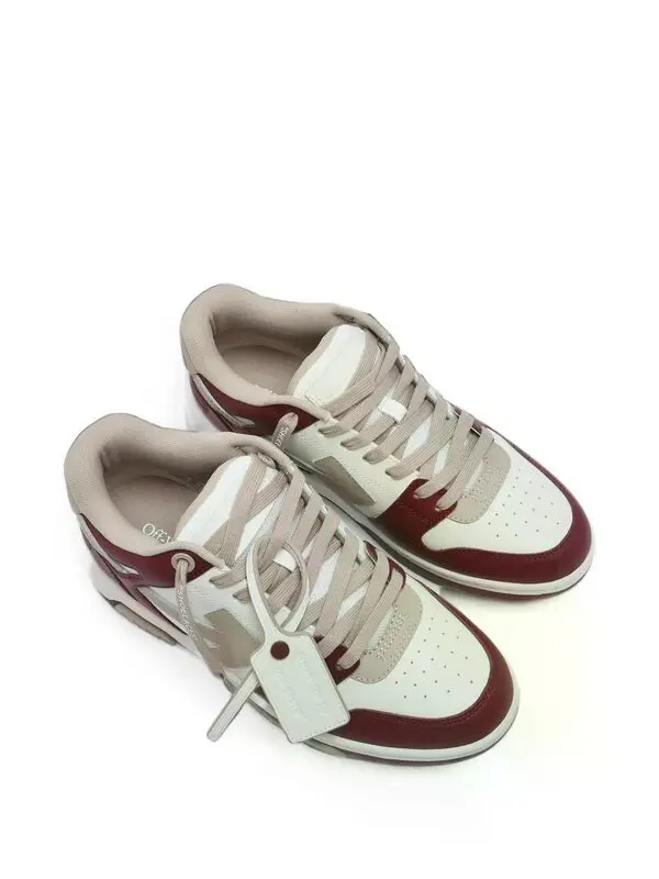 Off-White Out Of Office Panelled Leather Sneakers - Red