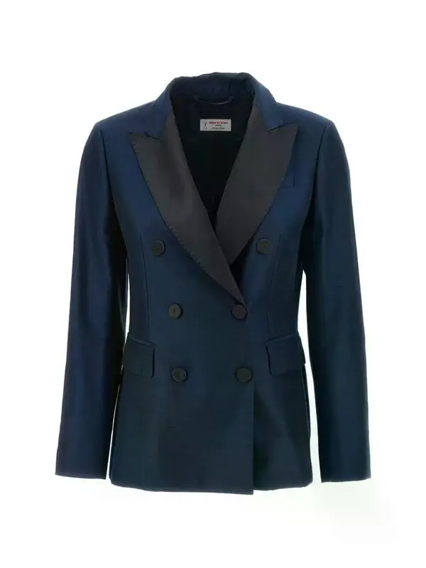 Alberto Biani Double-breasted Peak-lapels Blazer - Blue