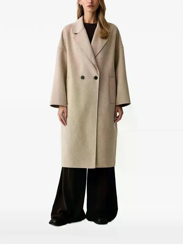 VICOLO Double-breasted Notched-lapel Coat