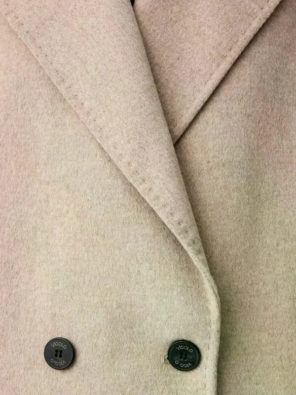 VICOLO Double-breasted Notched-lapel Coat