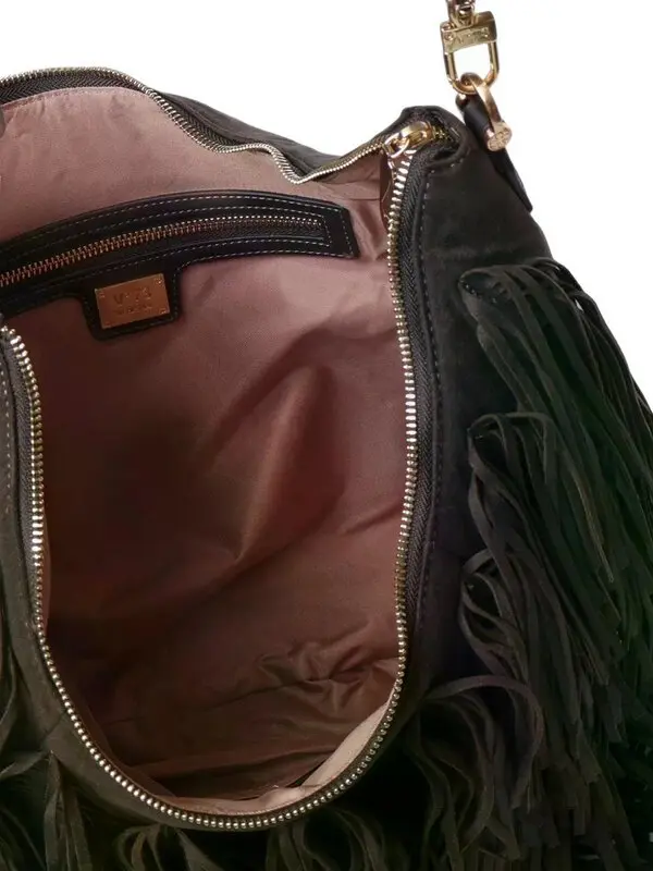 V°73 Fringed Suede-effect Shoulder Bag