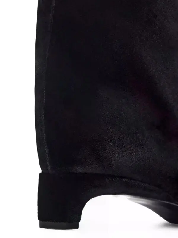 Loulou De Saison Naomi Kitten-heel Velvet Boots