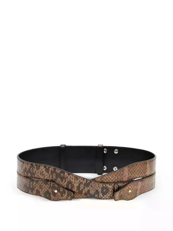 Jacquemus Snake-effect Wrap-around Belt - Brown