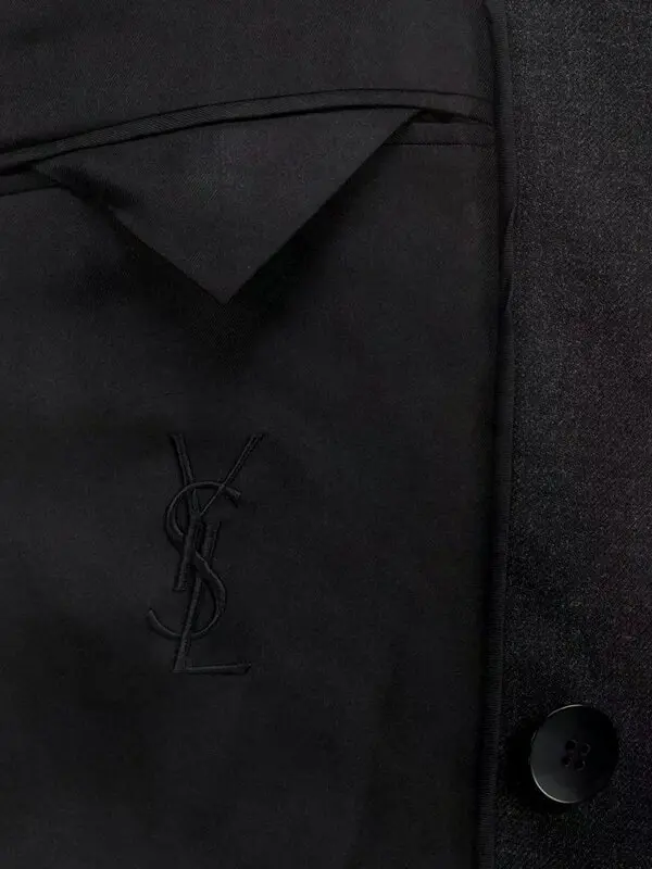 Saint Laurent Double-breasted Oversize Virgin Wool Blazer